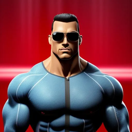 (full body shot) of a beefy android spy bodybuilder,... | OpenArt