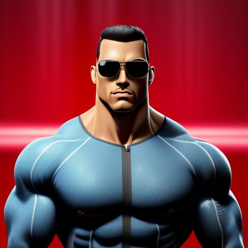 (full body shot) of a beefy android spy bodybuilder,... | OpenArt