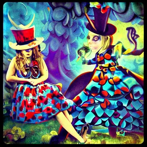 Undead red queen Alice in wonderland off with their... | OpenArt