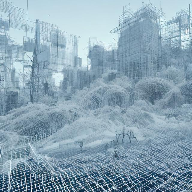 wireframe ghost landscape