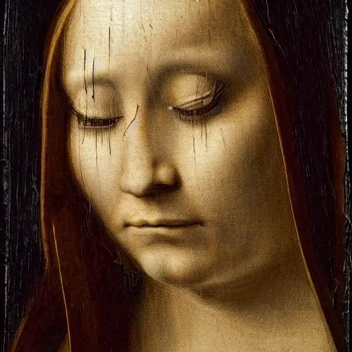 Portrait of a sad woman weeping in the style of Leon... | OpenArt