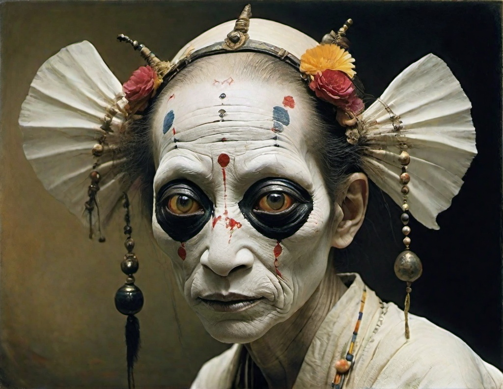 butoh character : : simbolist masterpiece, intricate...