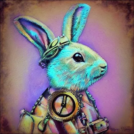 detailed realistic female steampunk rabbit wearing t... | OpenArt