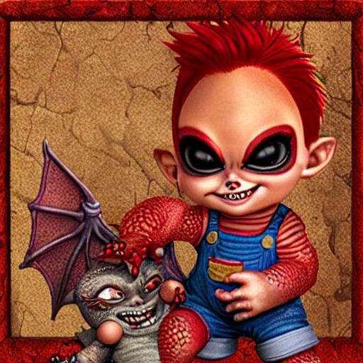 Chucky with dragon skin | OpenArt