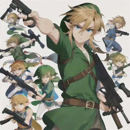 Link with sword and shield | OpenArt