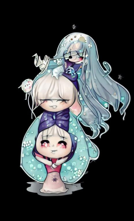 A small cute chibi ghost doll