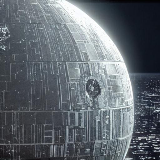 Death Star in Earth’s atmosphere over New York photo... | OpenArt