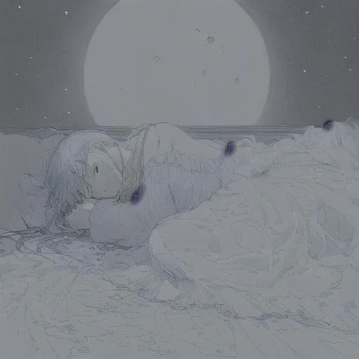 The moon is crumbling apart, as the stars yawn. as i... | OpenArt