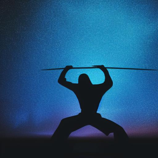 silhouette of Japanese ninja standing confidently ,... | OpenArt