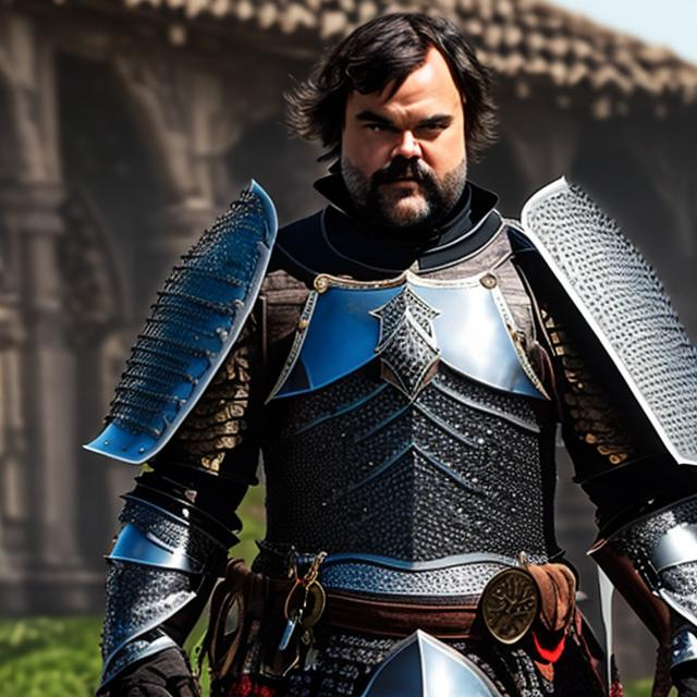 jack black knight armour full length realistic