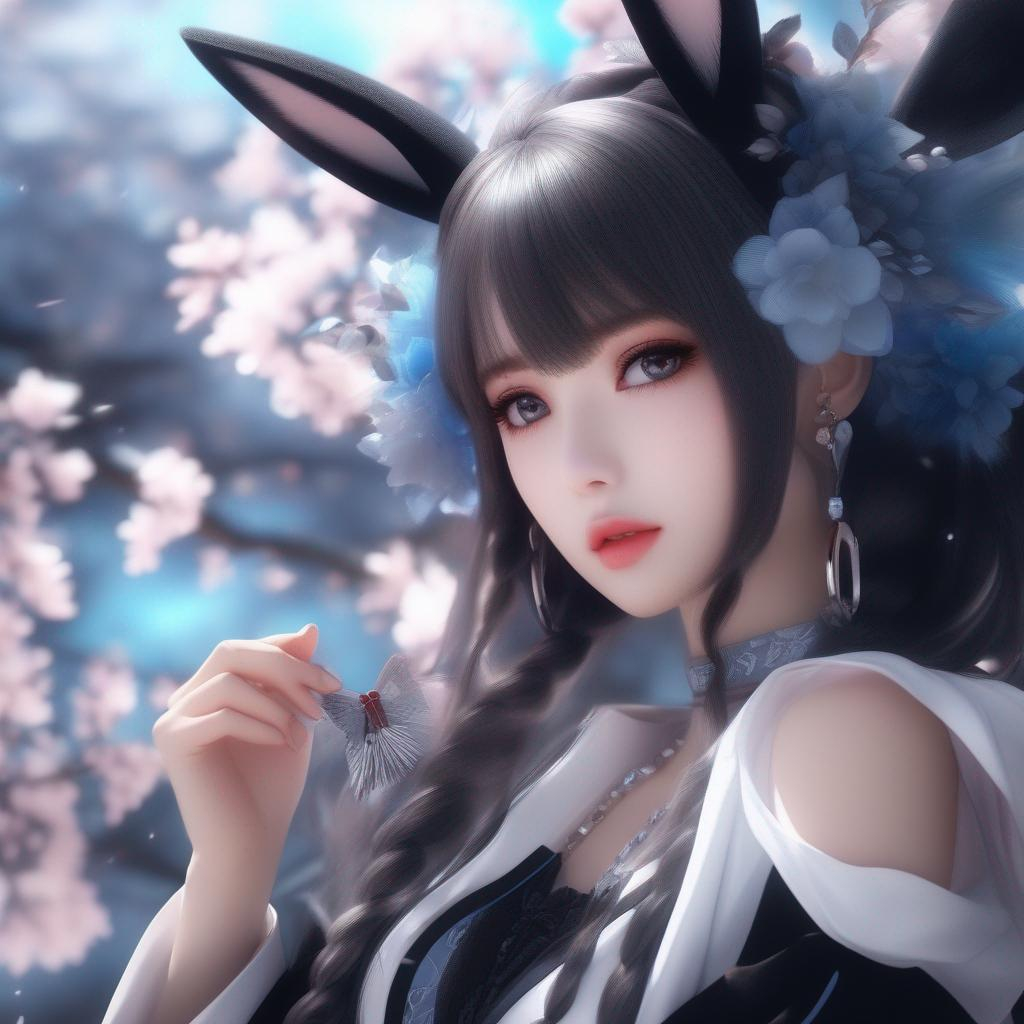 3d anime woman and beautiful pretty art 4k full HD w...
