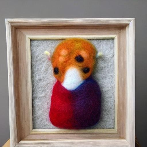 picture of needle felted art that is unique and has...