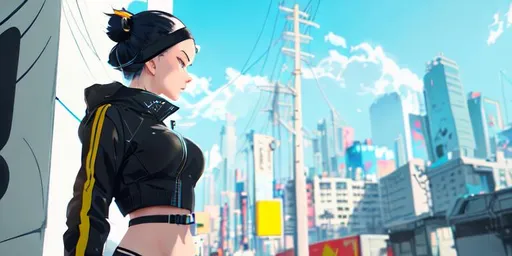 Highly detailed portrait of a Anime girl, hacker, we...