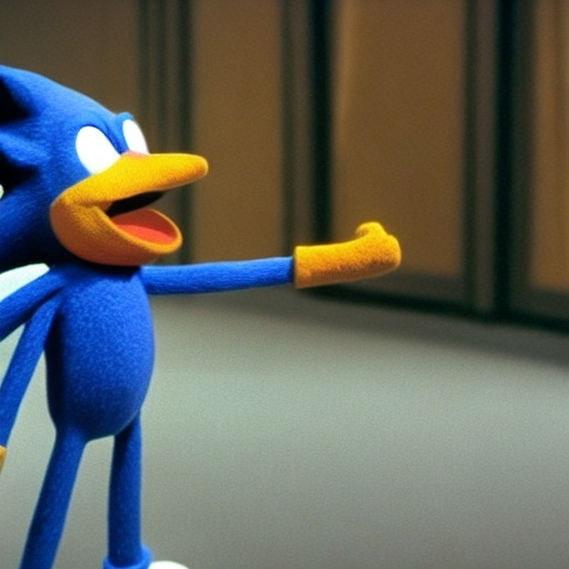 Sonic as a friendly puppet, puppet by jim henson, st...