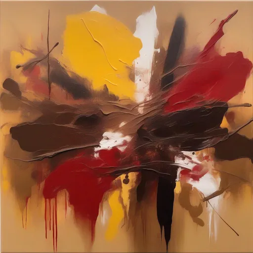 Black, gold, red, white, simple | OpenArt