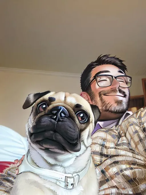 Drake hugs his dog | OpenArt