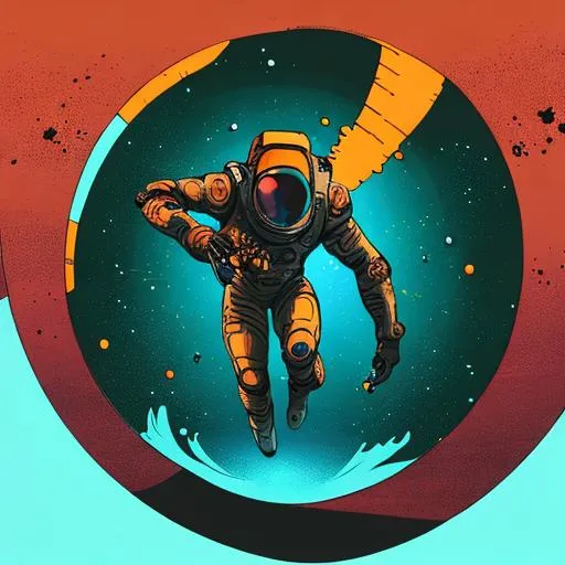 astronaut in space suit standing on a rocky surface... | OpenArt