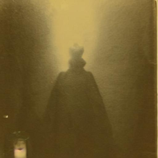 victorian photo, a evil mist forms a translucent hum...