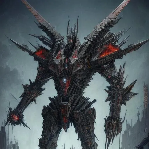 Armamentus is a towering and imposing creature, comp... | OpenArt