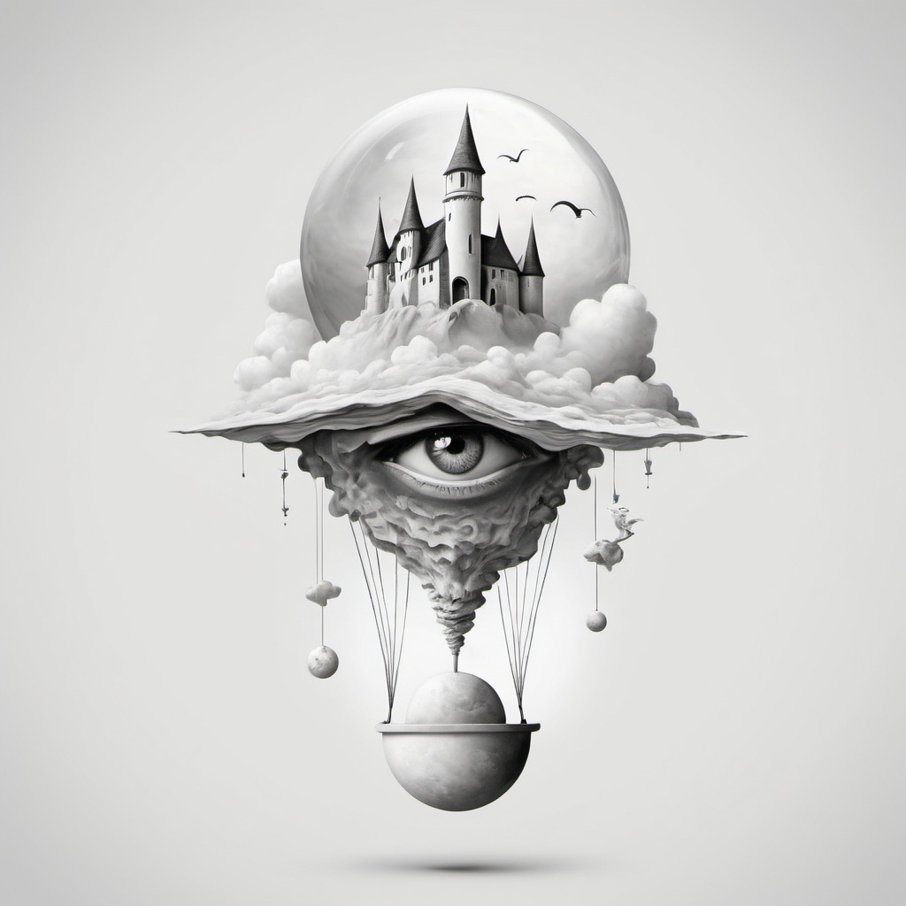 white, high resolution, surrealism, what is a dream...