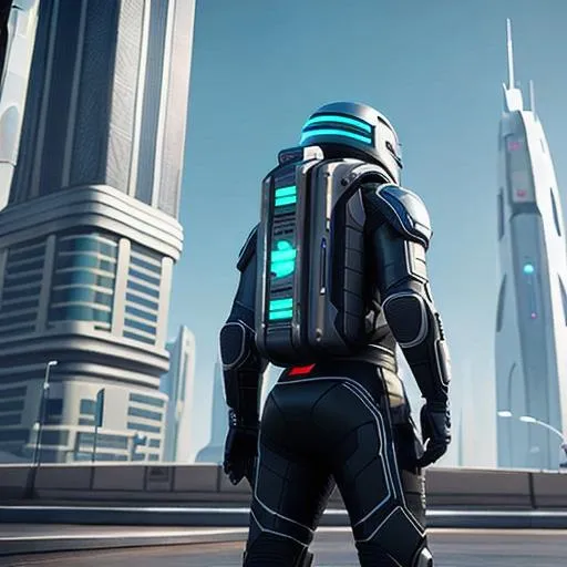 hard surface futuristic jet pack concept art, sci fi...