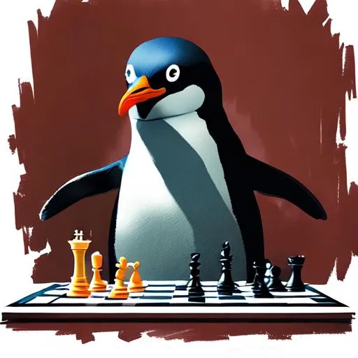 penguin playing chess | OpenArt