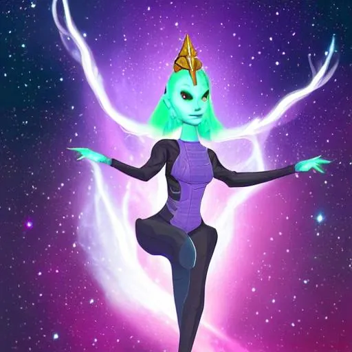 xal'tur alien princess flying through space | OpenArt