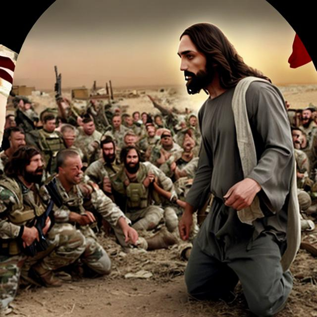Jesus fights in the iraq war
