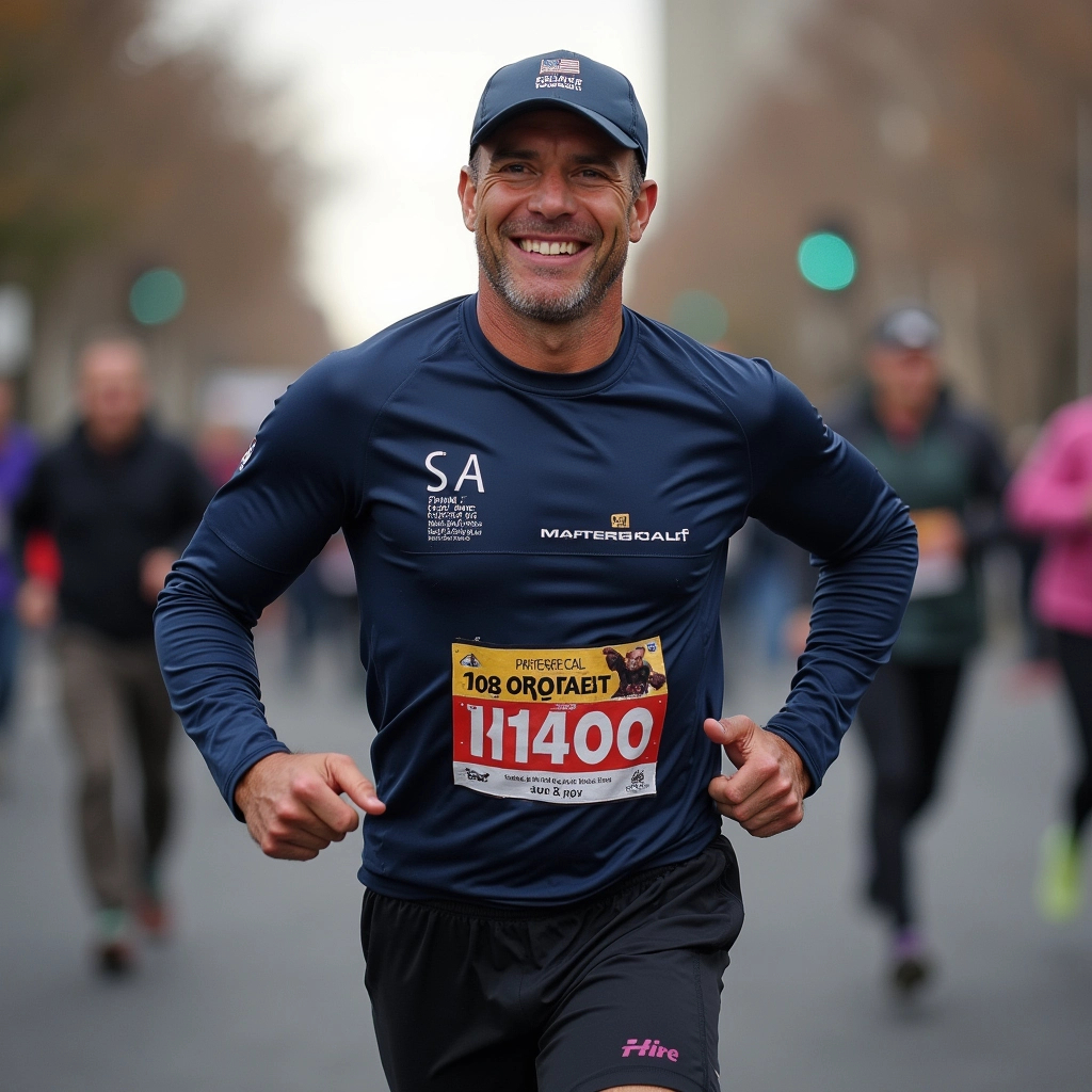 senator Corey booker after running a marathon