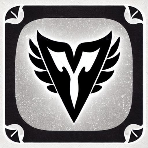 vector magical wing rune, symmetrical, minimal, (((w... | OpenArt