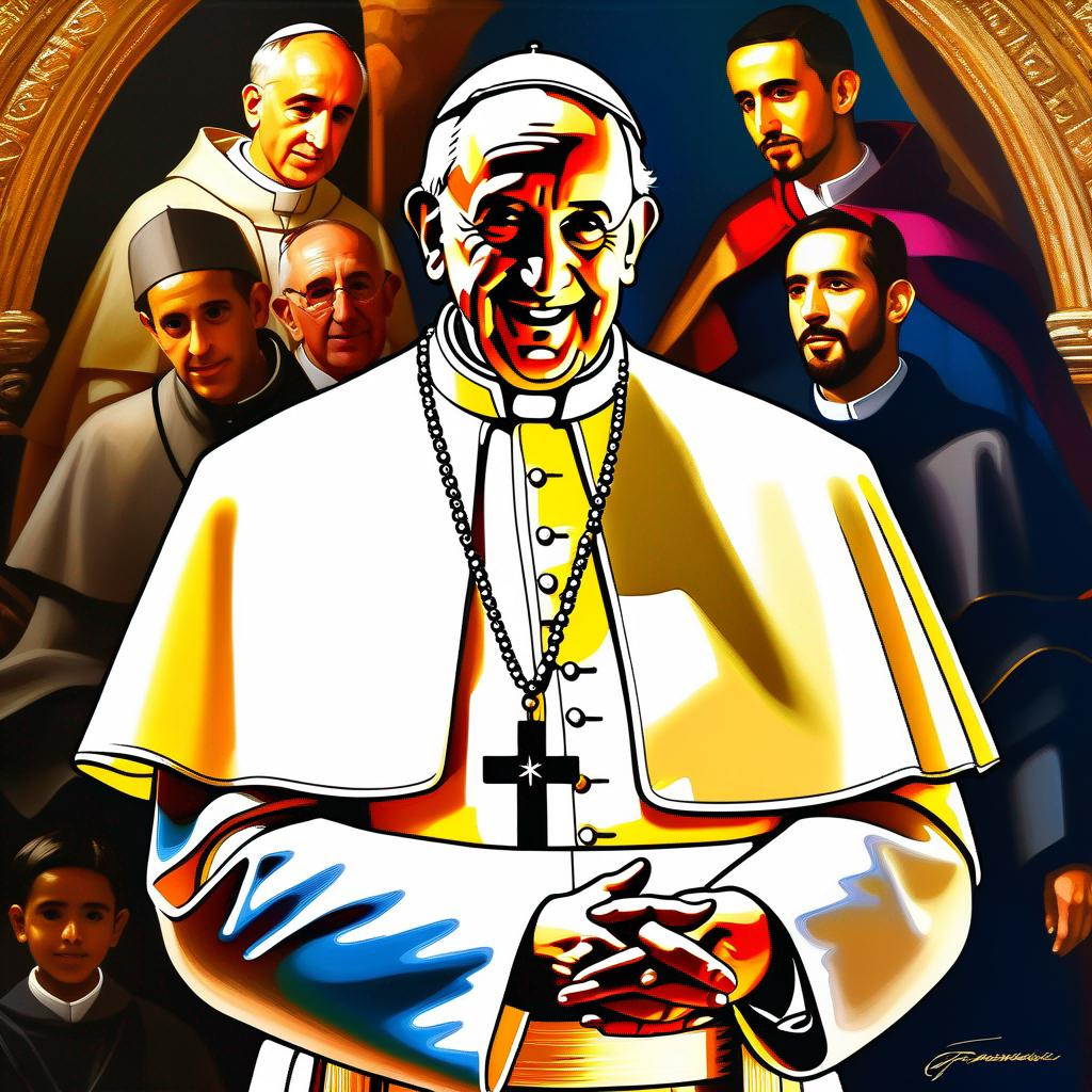 Pope Francis, Despacito, anime style, extremely deta... | OpenArt