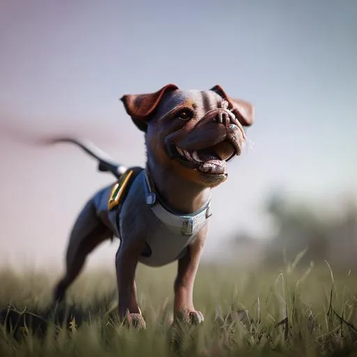 Dog with a rocket launcher. | OpenArt