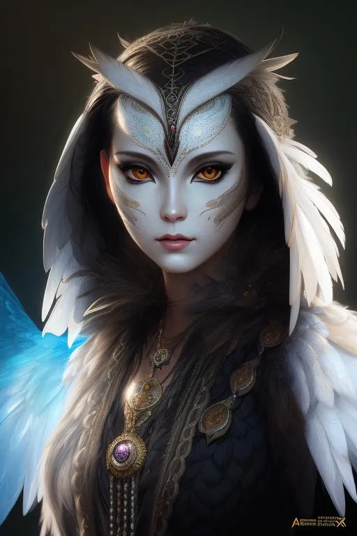 photo of a Beautiful anthropomorphic Bird Woman Hybr... | OpenArt