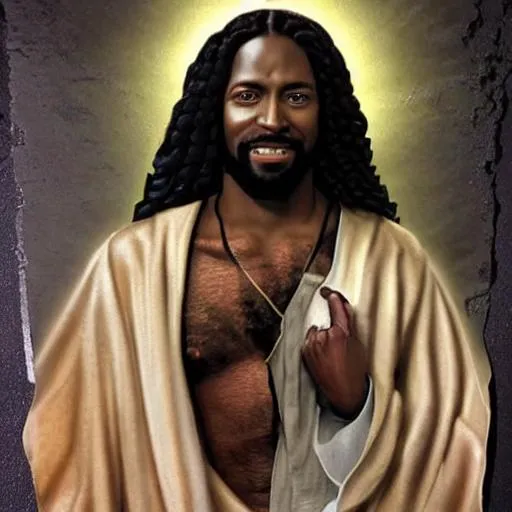 the black jesus realistic face | OpenArt