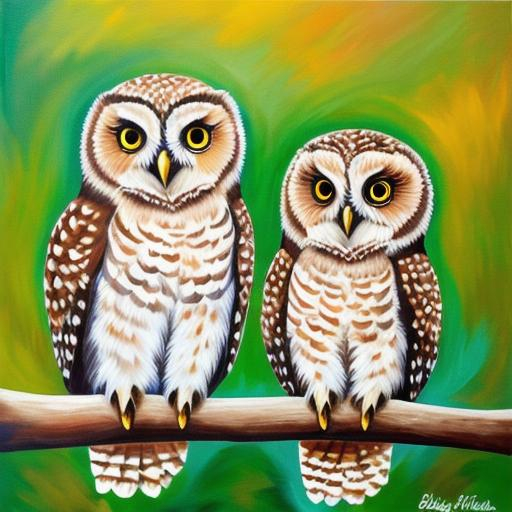 Painting of baby owls | OpenArt