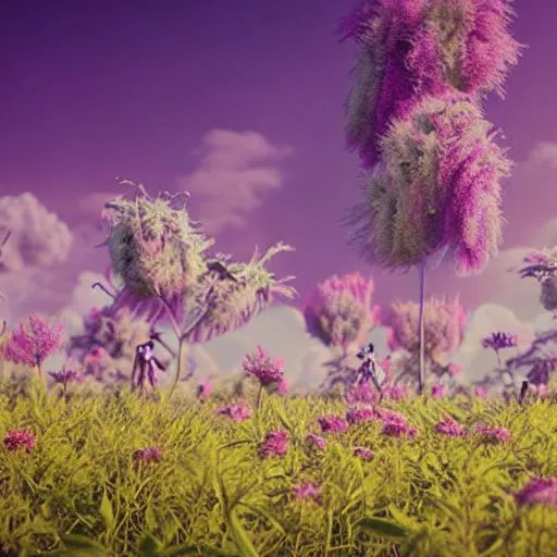 Flowers raining from the sky | OpenArt