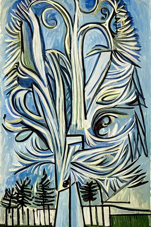 Pablo Picasso-style design of the General Sherman tree