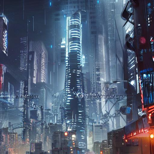The grand cyberpunk city with giant buildings in the... | OpenArt