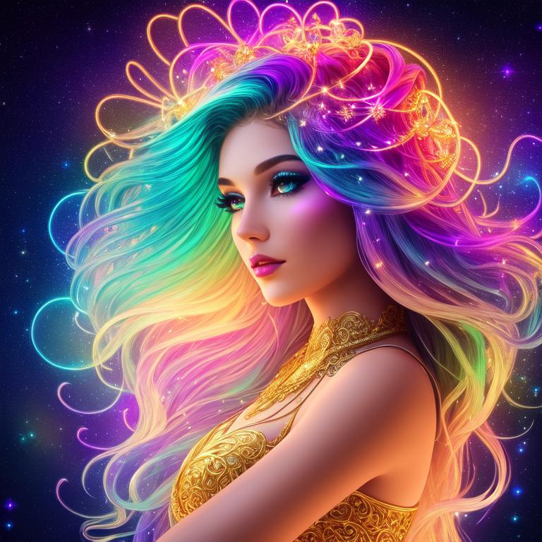 A beautiful mermaid, large nose, ((intricate long fl... | OpenArt