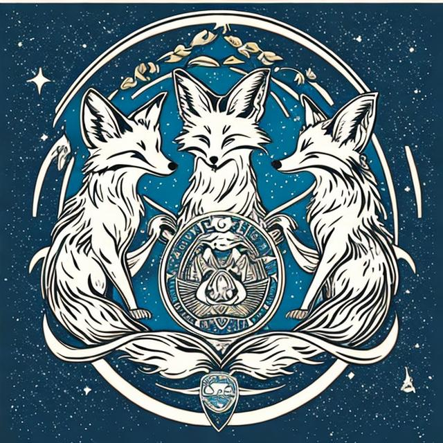Three-headed fox family crest todd outer space