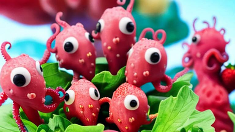 strawberry octopus but make it pikmin