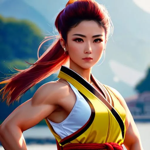 realistic detailed image of an athletic, muscular, a... | OpenArt