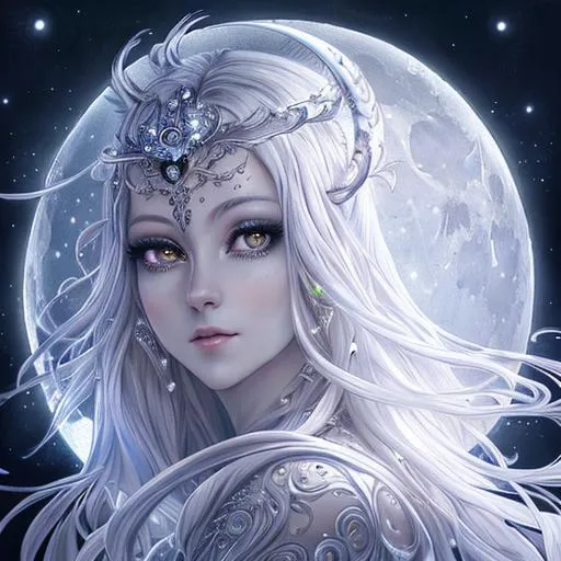 Beautiful moonlight goddess, she is all that, Rie Cr...