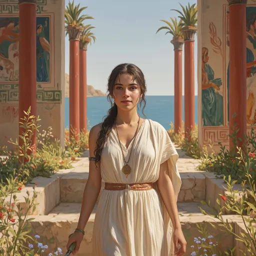 The image is a digital oil-style painting portrait o...