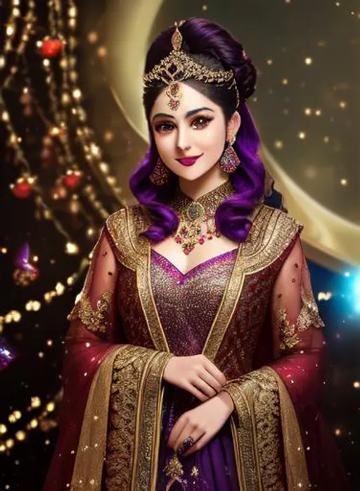 full body portrait of {{ hania amir }} wearing a neb... | OpenArt