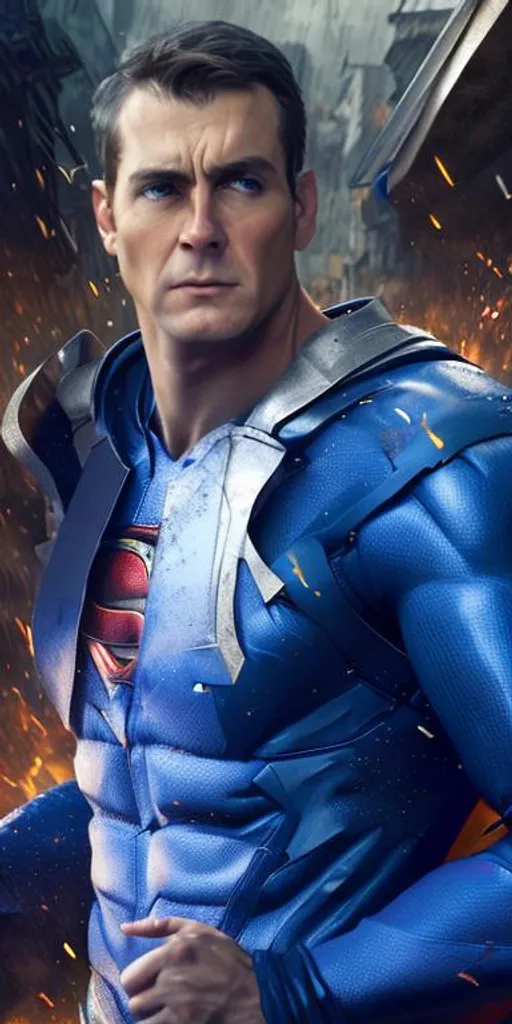 Portrait of superhero man, clean shaven and with str... | OpenArt