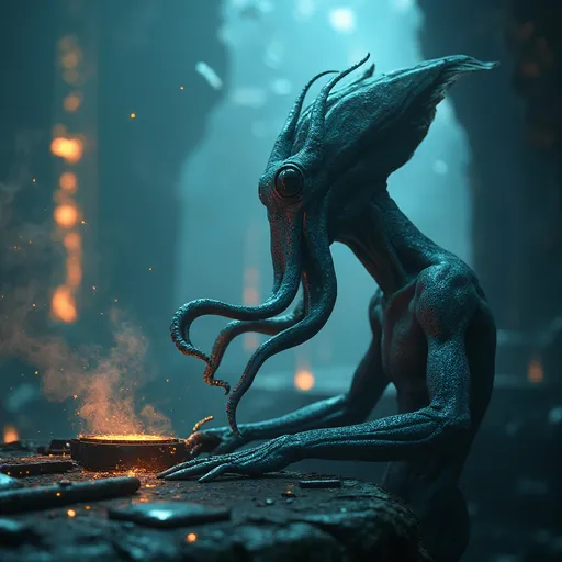 A highly detailed and cinematic anthropomorphic ceph...