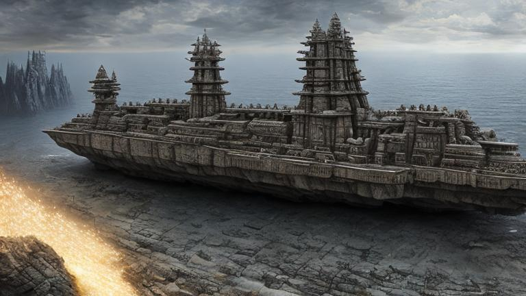 Large place of Warship made out of stone to the God...