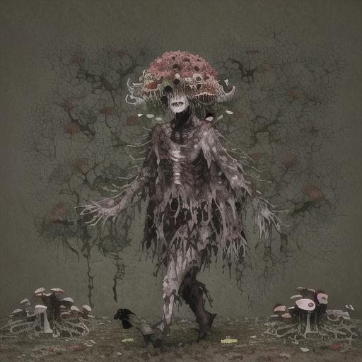 a extremely disturbing horror photograph of walking... | OpenArt