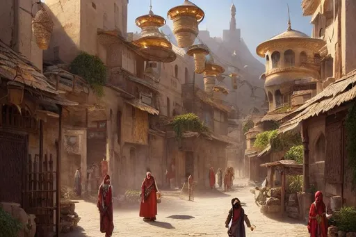 fantasy, concept art, town on the outskirts of salt... | OpenArt